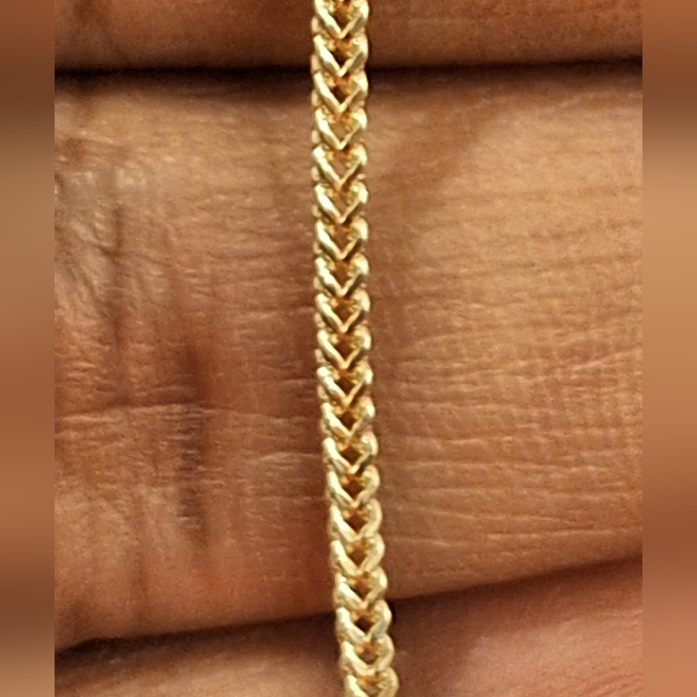 10kt Gold Baby Franco Design Chain - Gem